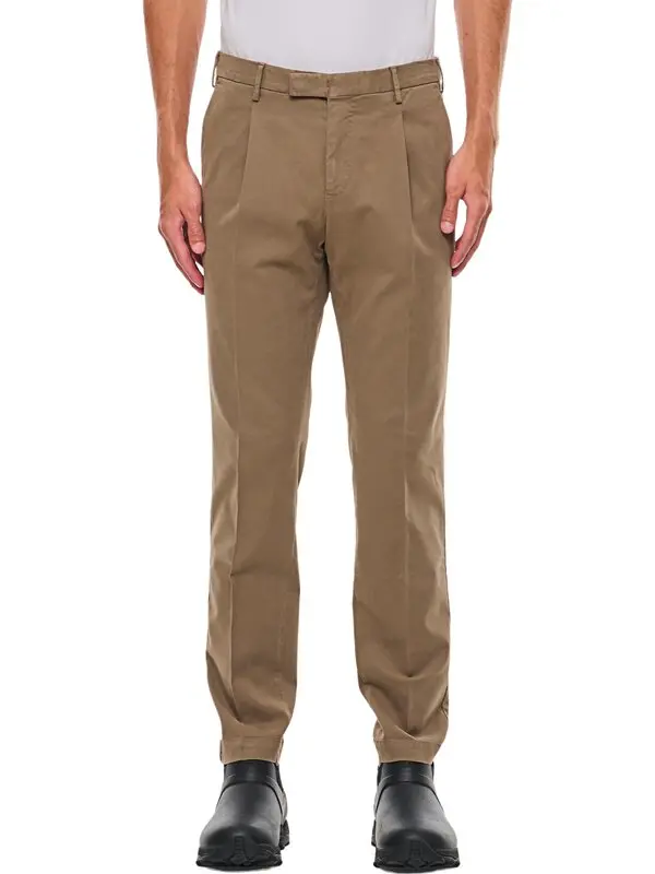 PT TORINO Cotton Trousers - Brown
