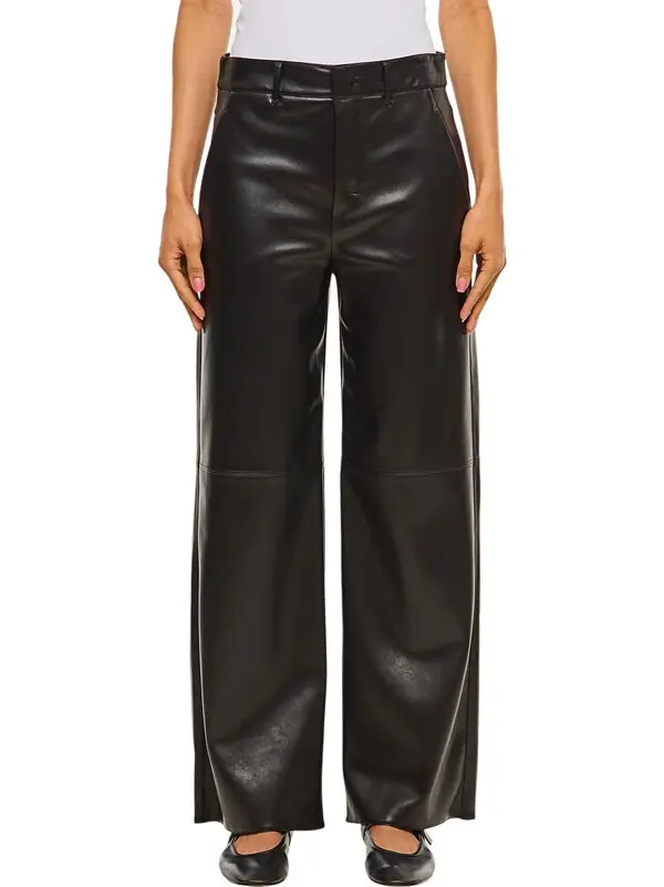 Max Mara Eco Leather Storia Trousers - Black