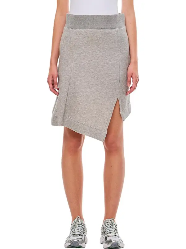Sacai Asymmetric Mini Skirt With Slit - Grey