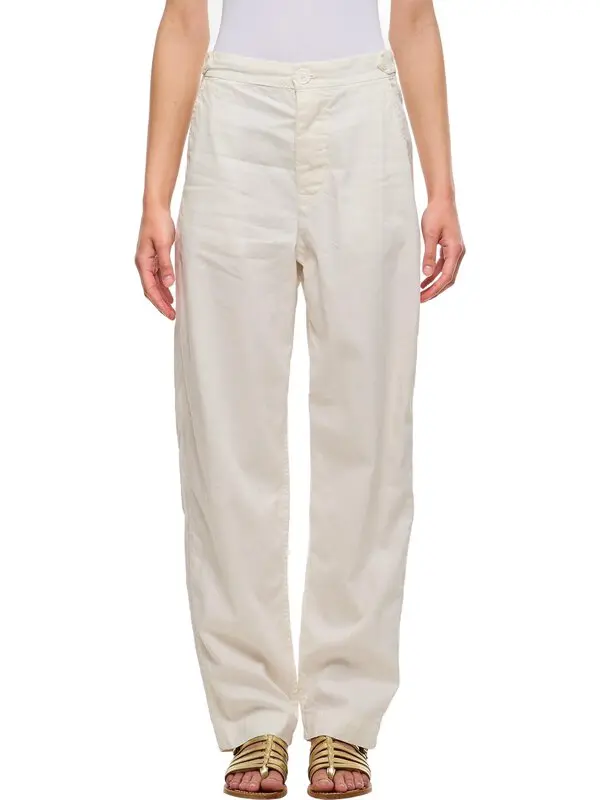 CASEY & CASEY Cotton And Linen Pants - White
