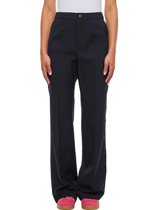 Moncler High-waisted Trousers - Blue