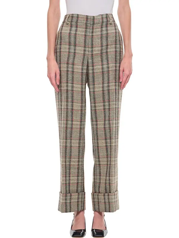 DURAZZI MILANO Checked Straight-fit Trousers - Multicolor