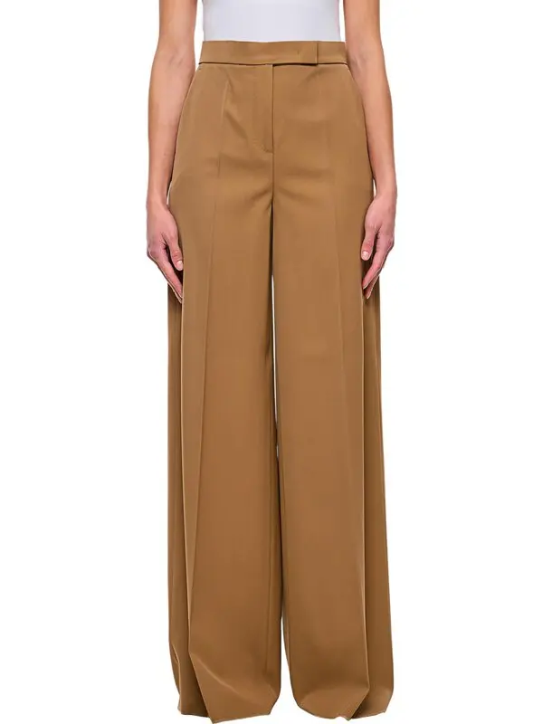 Max Mara Ninfa Wide-leg Trousers - Brown