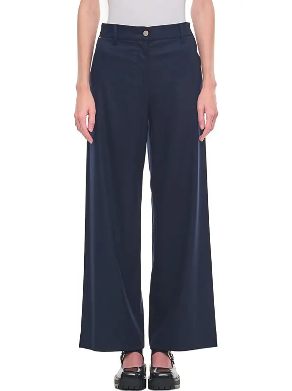 Max Mara Ermes Wool Trousers - Blue