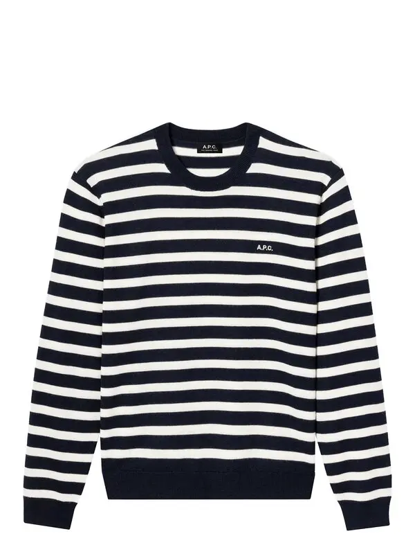 A.p.c. Mathias Striped Sweater - Blue