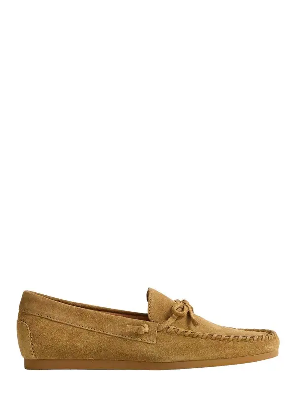 Madewell Suede Drivers With Whipstitch Detail - Classic Desert