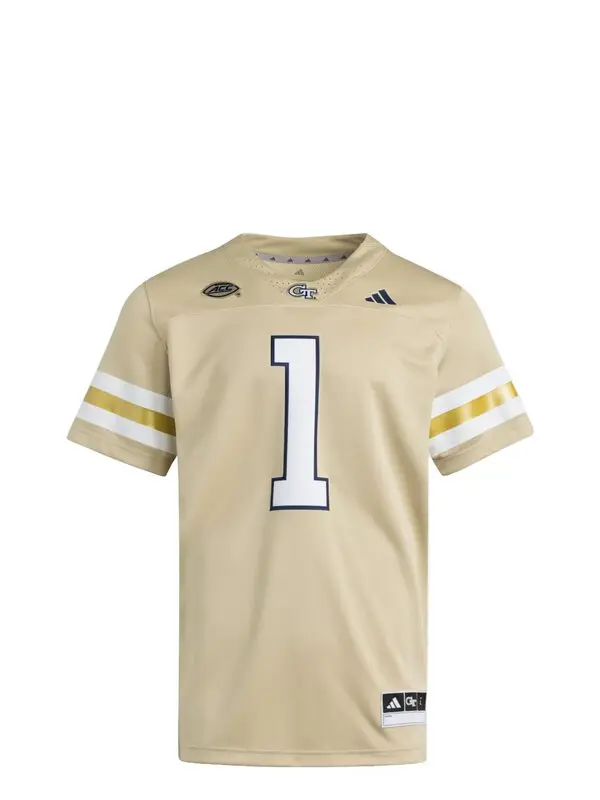 Adidas Georgia Tech Yellow Jackets Premier Home Football Jersey - Team Sand / White