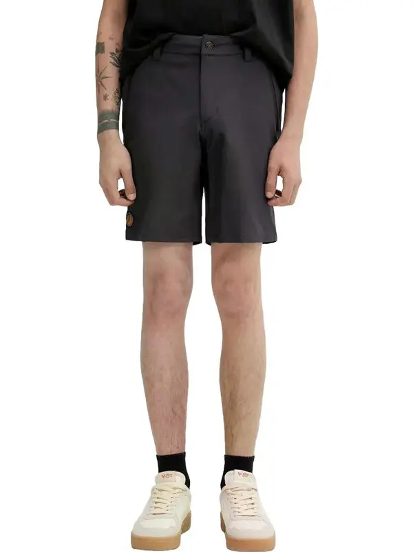 Fjallraven Logo Patch Shorts - Black