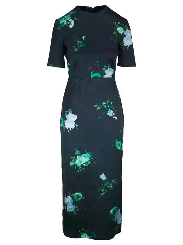 Erdem Floral-print Maxi Dress - Blue