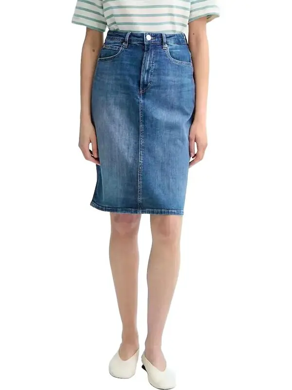 Marc O'polo Denim Midi Skirt - Blue