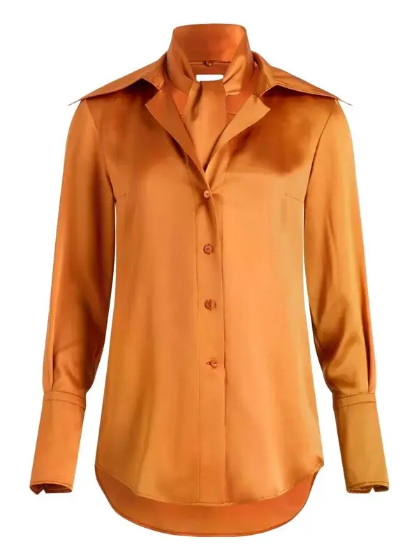 Patou Neck-tie Blouse - Orange