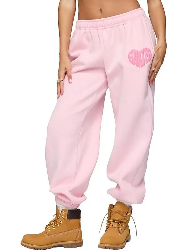 EDIKTED Major Love Sweatpants - Light Pink