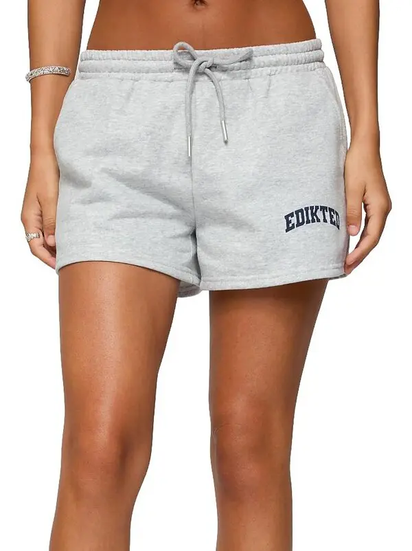 EDIKTED Off Duty Sweat Shorts - Gray Melange