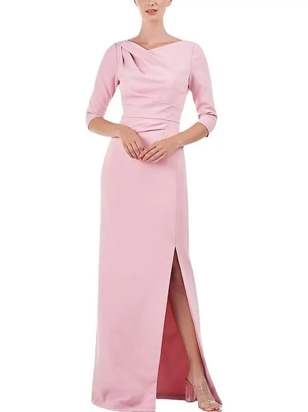 KAY UNGER Margerite Column Gown - Pink Mauve