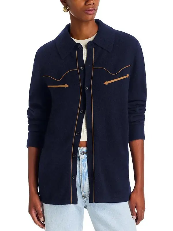 Guest In Residence Western Cashmere Shirt - Midnight