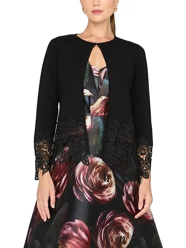 KAY UNGER Noelle Embellished Cardigan - Black