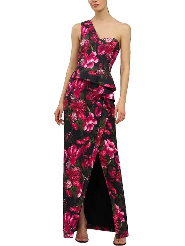 KAY UNGER Josephine Column Gown - Carbon Multi