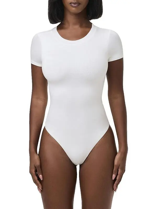 Naked Wardrobe My Kinda T Party Bodysuit - Off White