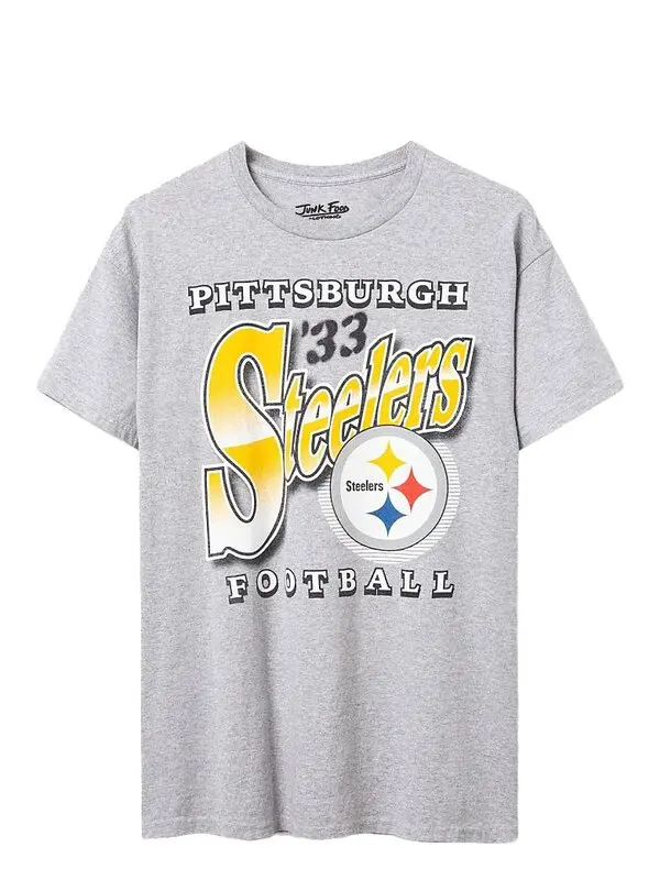 Junk Food Clothing Nfl Pittsburgh Steelers Bootleg Flea Market Tee - Heather Grey