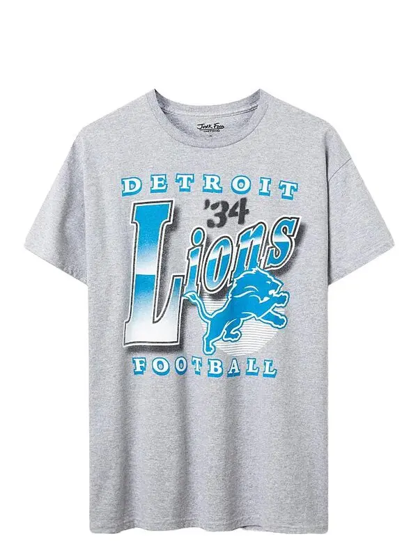 Junk Food Clothing Nfl Detroit Lions Bootleg Flea Market Tee - Heather Grey