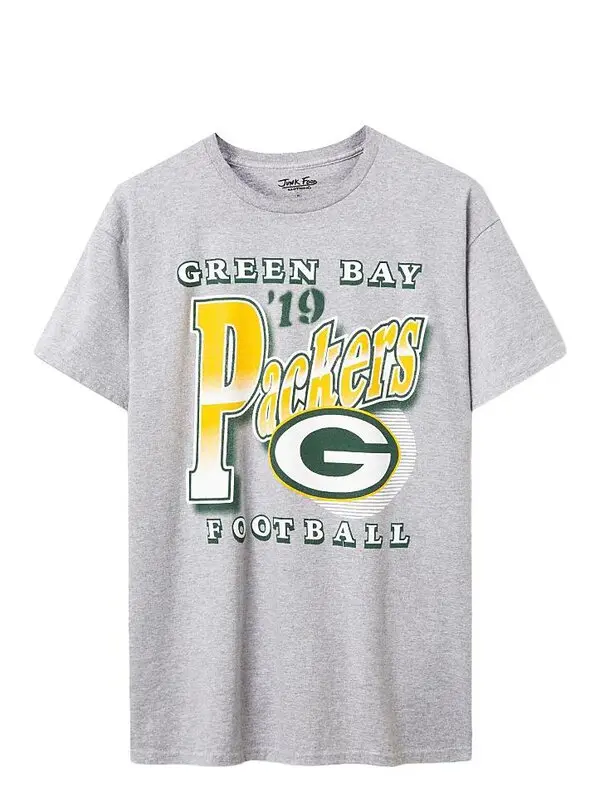 Junk Food Clothing Nfl Green Bay Packers Bootleg Flea Market Tee - Heather Grey