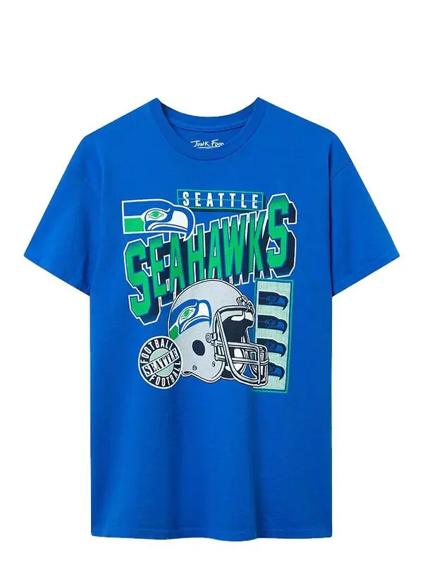 Junk Food Clothing Nfl Seattle Seahawks Checkdown Flea Market Tee - Royal