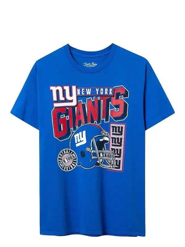 Junk Food Clothing Nfl New York Giants Checkdown Flea Market Tee - Royal