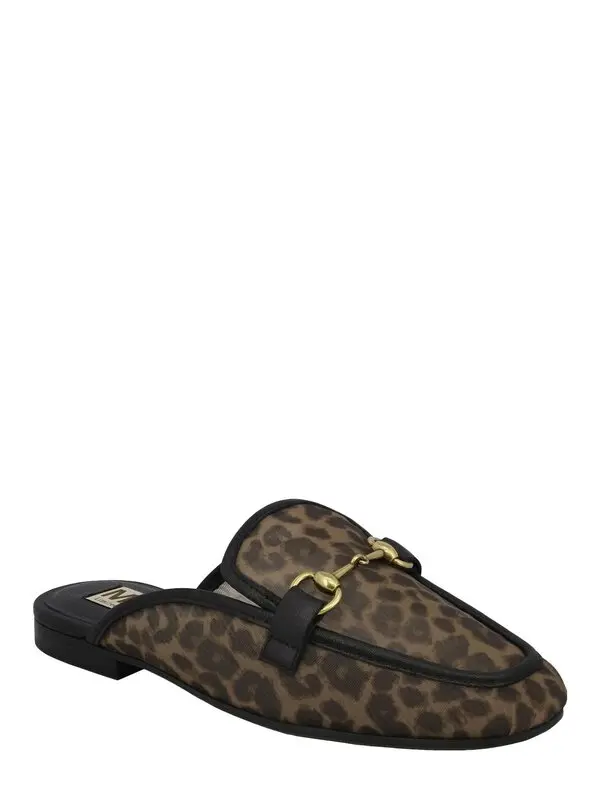 Mia Bouquet Bit Loafer Mule - Leopard Print