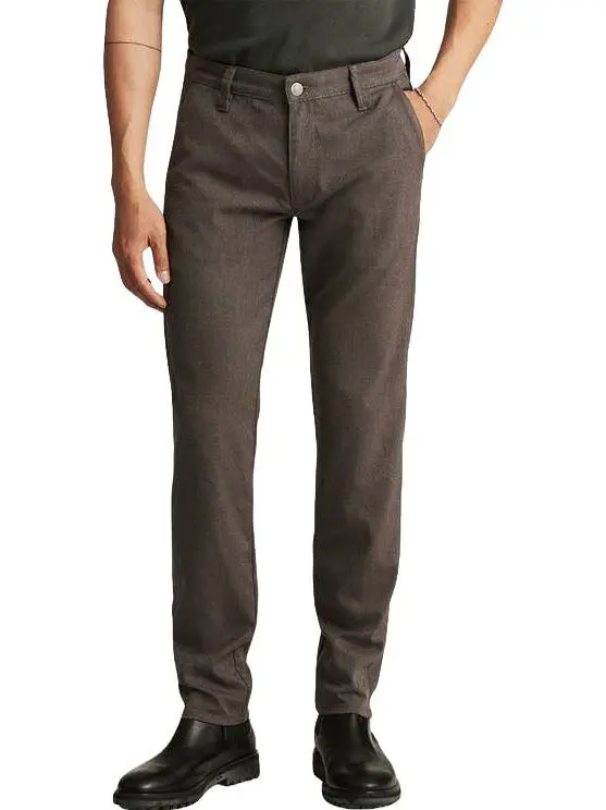 MAVI Milton Slim Fit Twill Trousers - Brown Feather Tweed