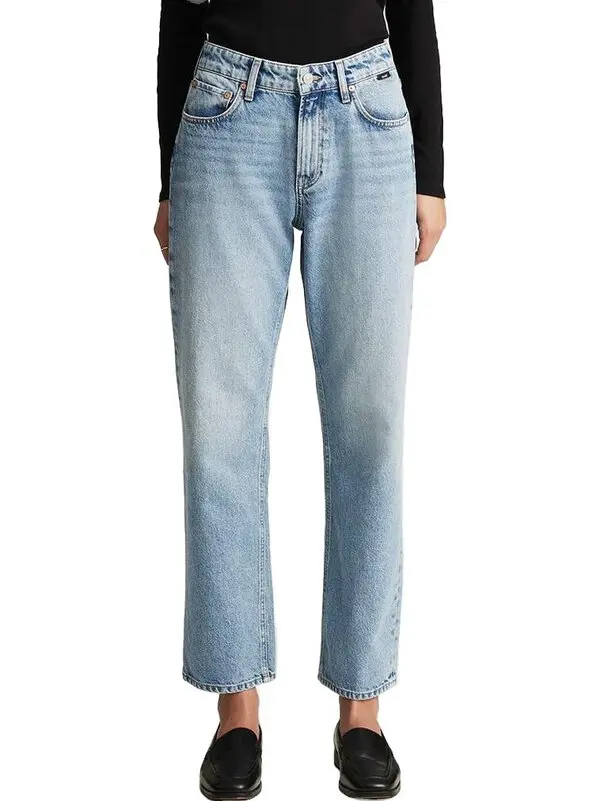 MAVI Savannah High Waist Straight-leg Jeans - Light Brushed Classic Denim