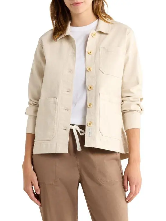 FREE FLY Folly Stretch Cotton Twill Chore Coat - Stone
