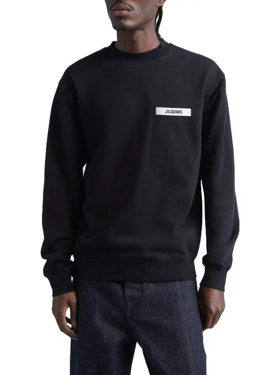Jacquemus Le Sweatshirt Gros Grain - Black