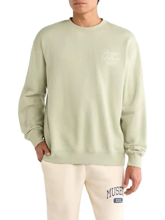 MUSEUM OF PEACE & QUIET Scribe Cotton Sweatshirt - Sage