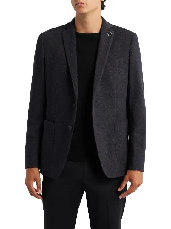 John Varvatos Varick-c Slim Fit Wool Blend Sport Coat - Navy