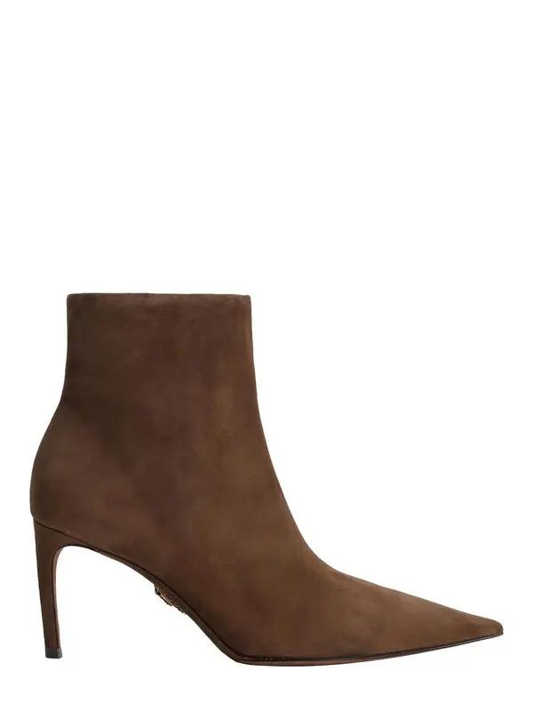 Dolce & Gabbana Devotion Suede Ankle Boots - Brown