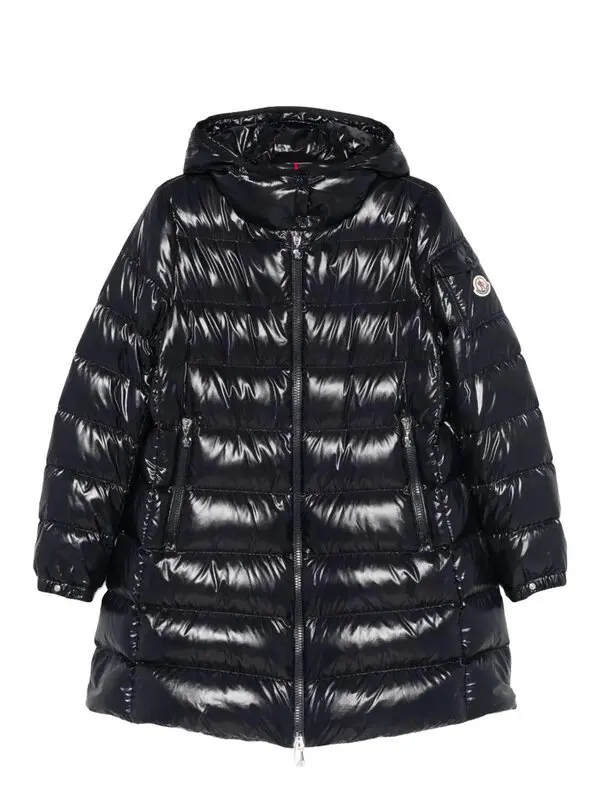 Moncler Courcelles Long Coat - Navy