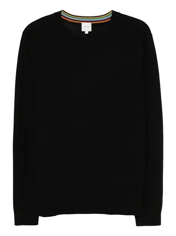 Paul Smith Crew Neck Merino Wool Sweater - Black