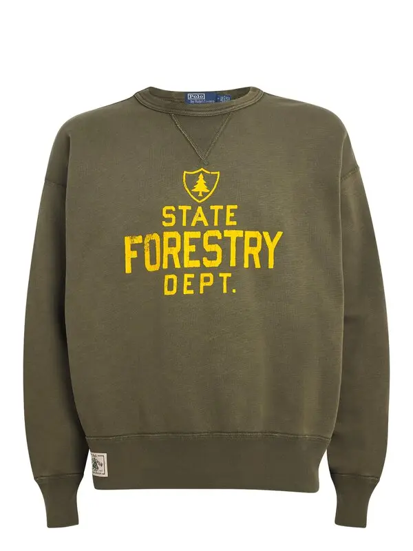 Ralph Lauren Cotton-blend Forestry Graphic Sweatshirt - Green