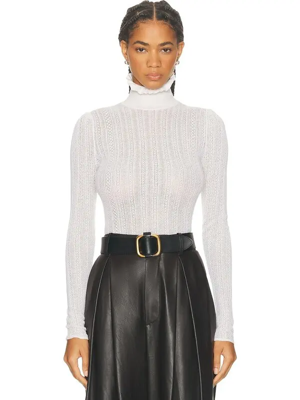 Ralph Lauren Long Sleeve Turtleneck Top - Lux Cream