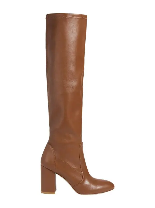 STUART WEITZMAN Yuliana 85 Leather Knee Boots - Brown