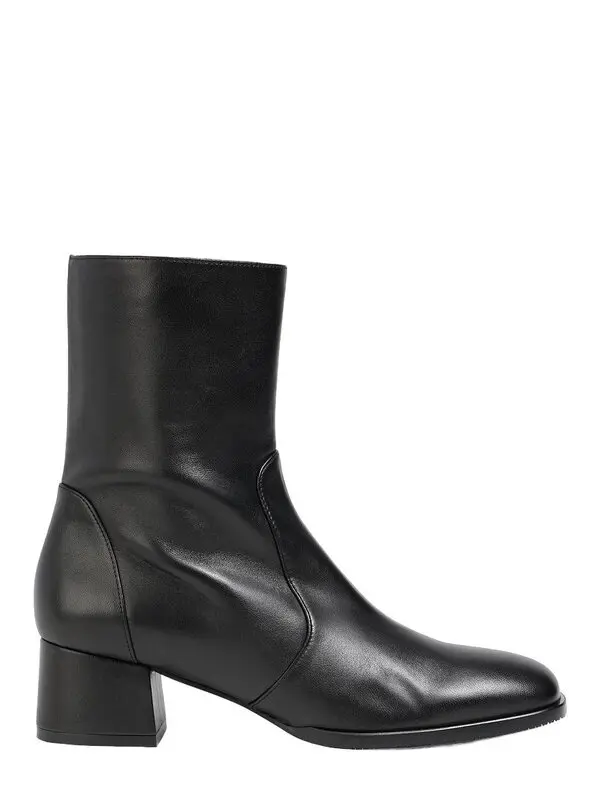 STUART WEITZMAN Nola Leather Ankle Boots - Black