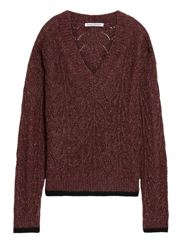 Autumn Cashmere Cable-knit Cashmere And Silk-blend Sweater - Plum