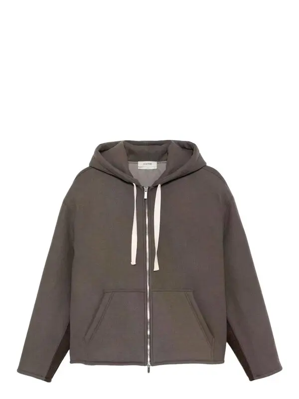 SYSTEM Color-blocked Zip Jacket - Brown