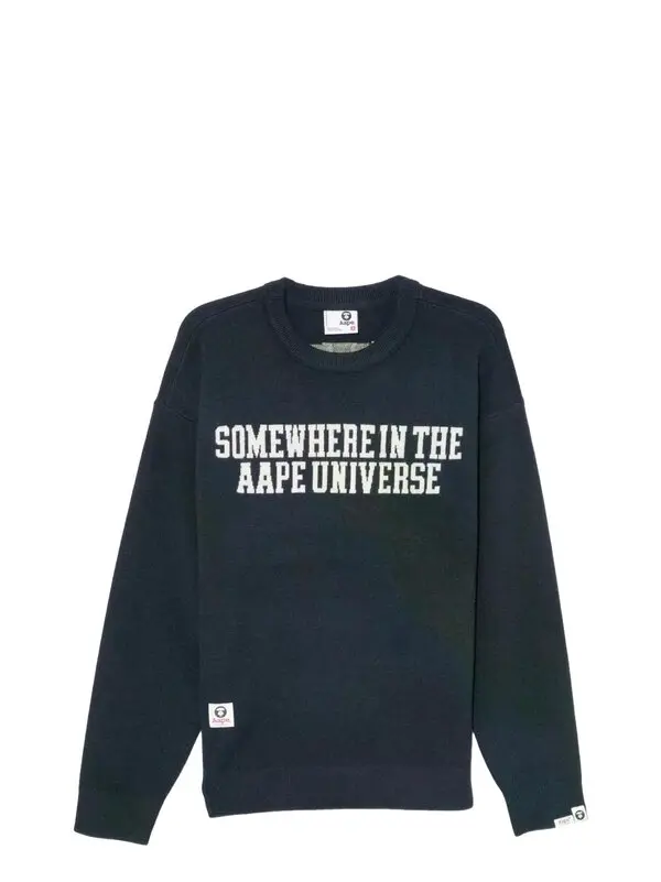 AAPE BY *A BATHING APE Logo-printed Sweatshirt - Blue