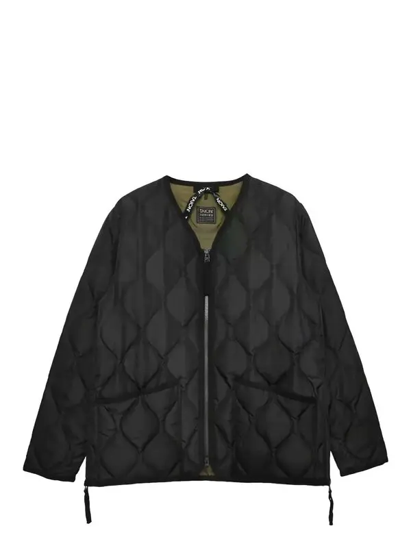 Taion V-neck Quilted Jacket - Black