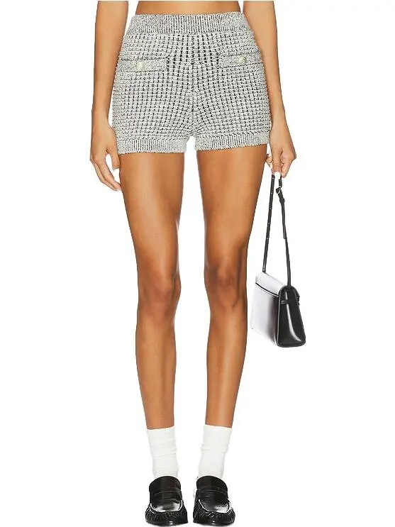 Majorelle Estelle Knit Shorts - Black & Ivory