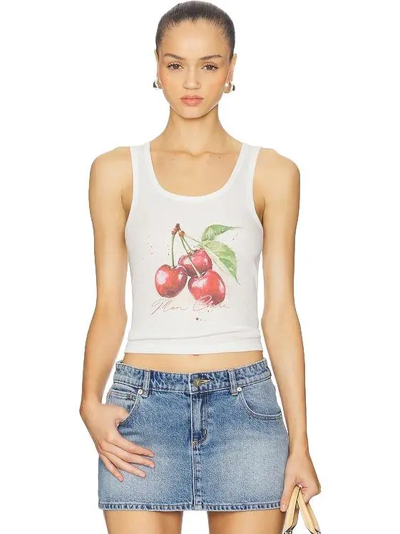 THE LAUNDRY ROOM X Mon Cheri Rib Tank Top - White