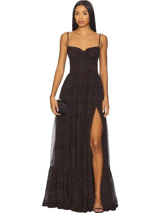 V. CHAPMAN Gwen Gown - Dark Leopard