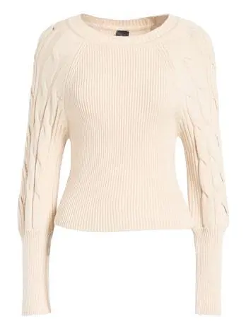 Pinko Crewneck Cable-knit Sweater - Beige