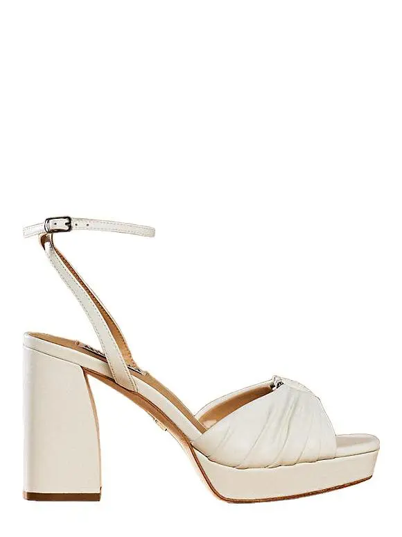 Badgley Mischka Veda Platform Block Heels - White